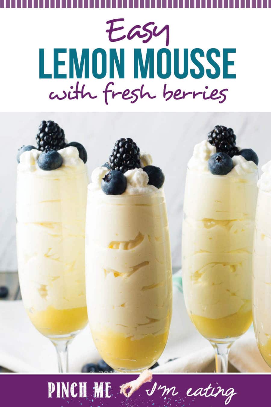 Lemon Mousse with Fresh Berries - Pinch me, I'm eating