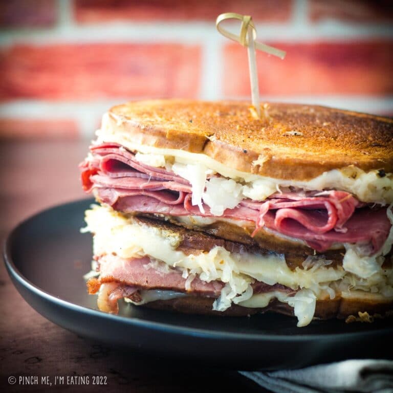 Traditional Corned Beef Reuben Sandwich on Rye - Pinch me, I'm eating