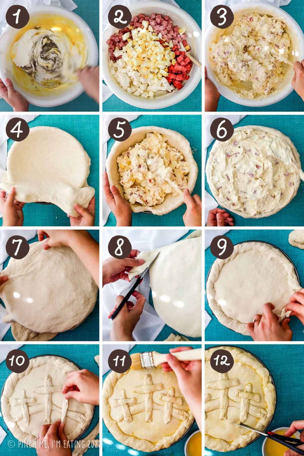 Easy Pizza Rustica (Traditional Italian Easter Pie or Pizzagaina)