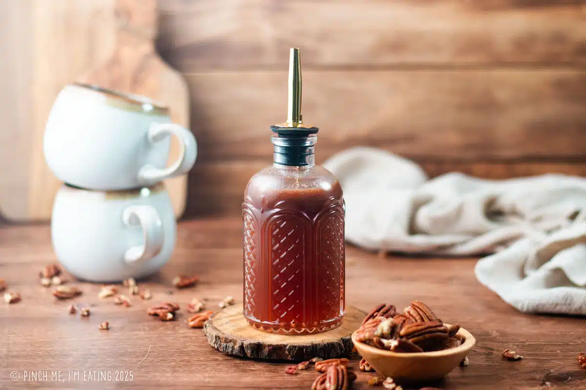 Pecan Simple Syrup for Coffee - Pinch me, I'm eating