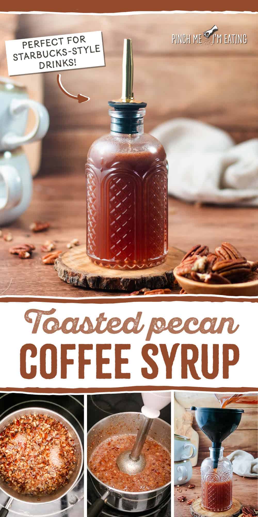 Pecan Simple Syrup for Coffee - Pinch me, I'm eating